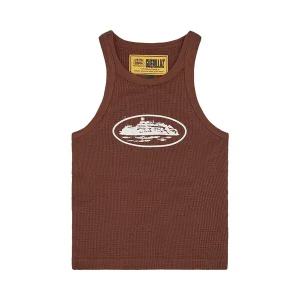 Corteiz Alcatraz Tank Top - Brown | Editorialist