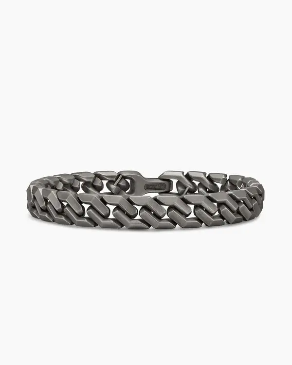 David Yurman Curb Chain Titanium Link Bracelet - Black Titanium-not Heated