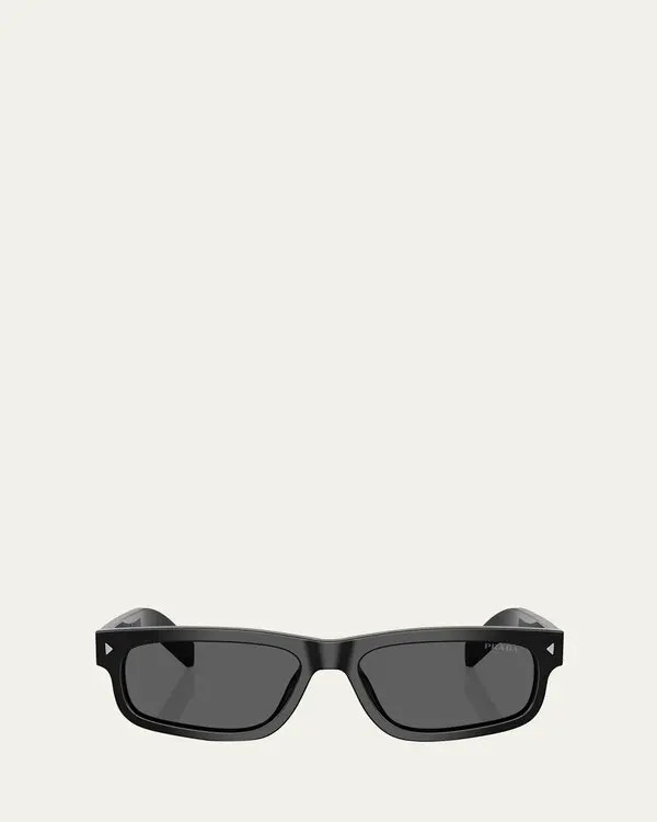 Prada Pr B11s Rectangle Sunglasses - Dark Grey