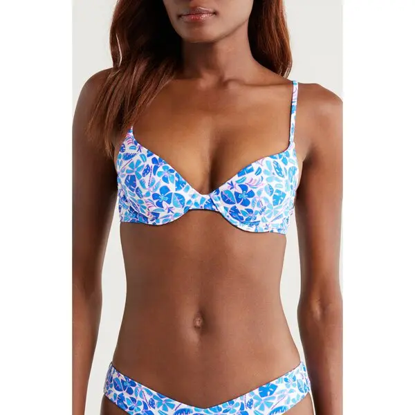 KULANI KINIS Underwire Triangle Bikini Top - Ocean Colada