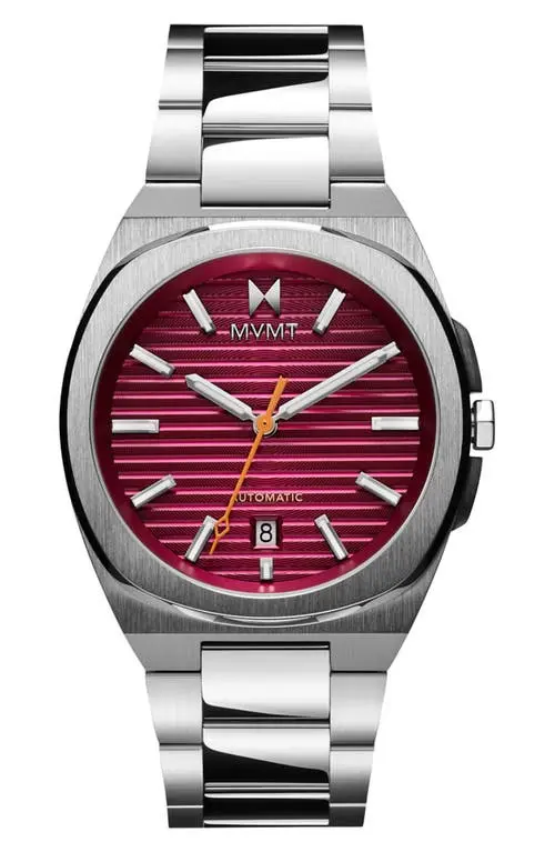 MVMT Odyssey Ii Automatic Bracelet Watch - Red