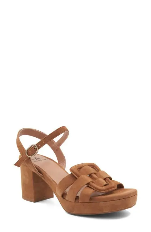 Aquatalia Micah Suede Platform Sandals
