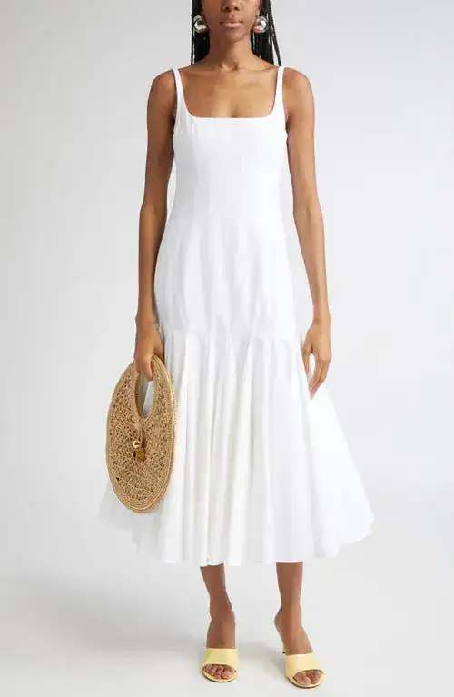 Jacquemus Agave Midi Dress - White - 25% Off | Editorialist