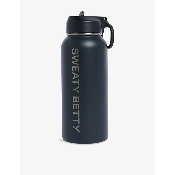 Sweaty Betty Keep It Chill Straw Stainless-steel Water Bottle 950ml - Black