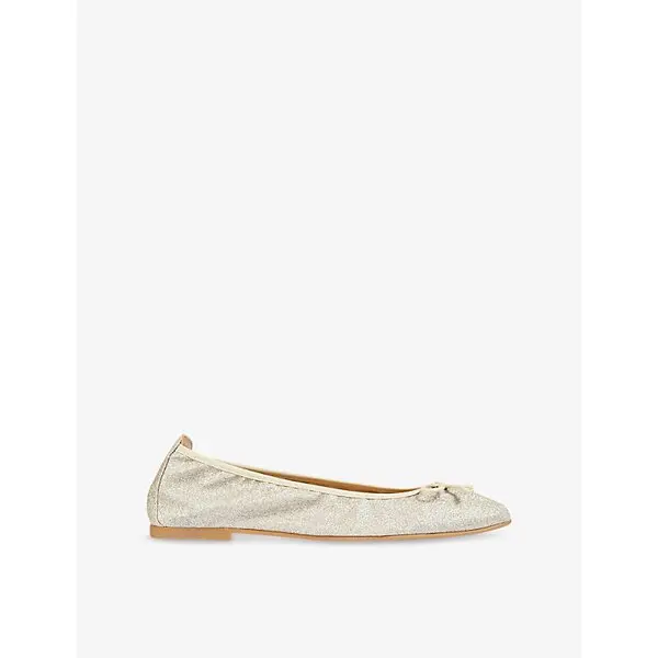 LK BENNETT Trilly Glittered Ballet Pumps