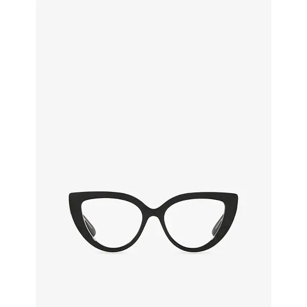 Gucci Gg1530o Cat-eye Frame Acetate Glasses - Black