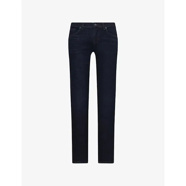 7 For All Mankind Slimmy Tapered Low-rise Stretch-denim Jeans