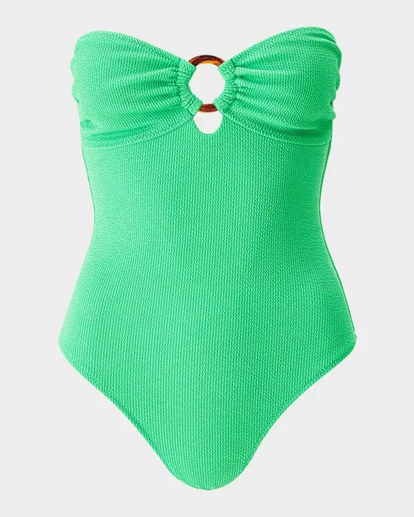 Melissa Odabash Barbuda One-piece Swimsuit - Green Ridges