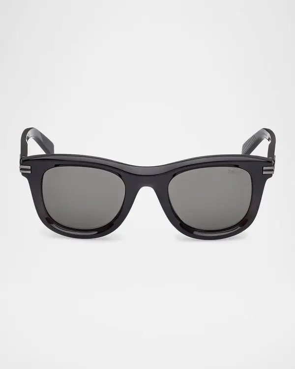Zegna Acetate Square Sunglasses