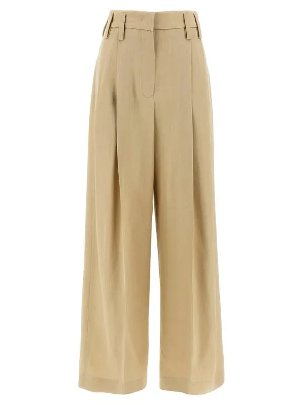 JIL SANDER 100 Aw 36' High-waisted Wide Leg Pants