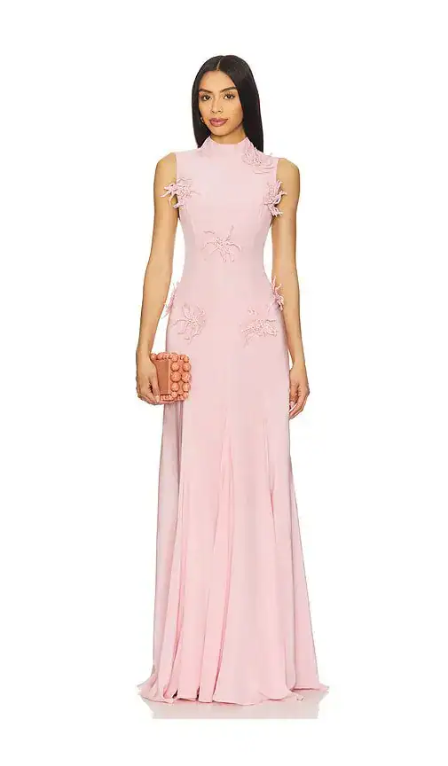 lace backless prom dress Pink Striped Backless Tie Maxi Dress – PinkBlush main image 0