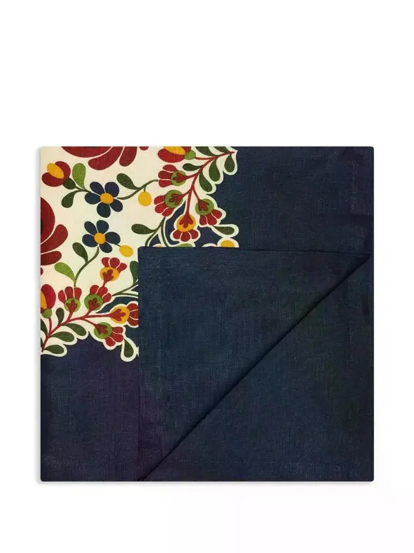 La DoubleJ Large Windflower Linen Tablecloth - Neutrals