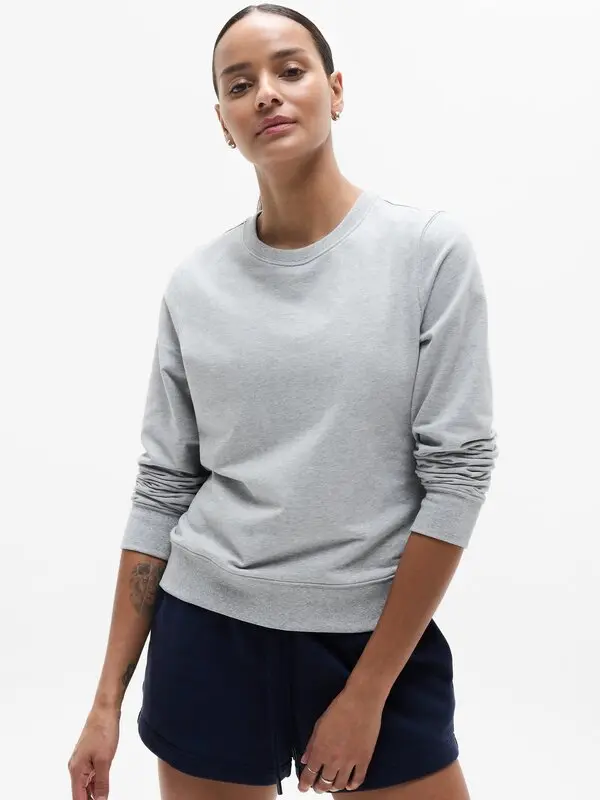Athleta Retroterry Crewneck Sweatshirt - Grey