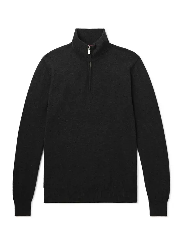 Brunello Cucinelli Cashmere Half-zip Pullover - Gray
