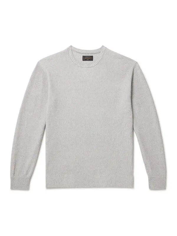 BEAMS Ribbed Slub Cotton-blend Sweater