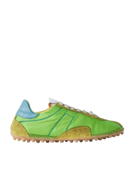 MAISON MARGIELA Sprinter Leather And Suede-trimmed Sneakers - Green