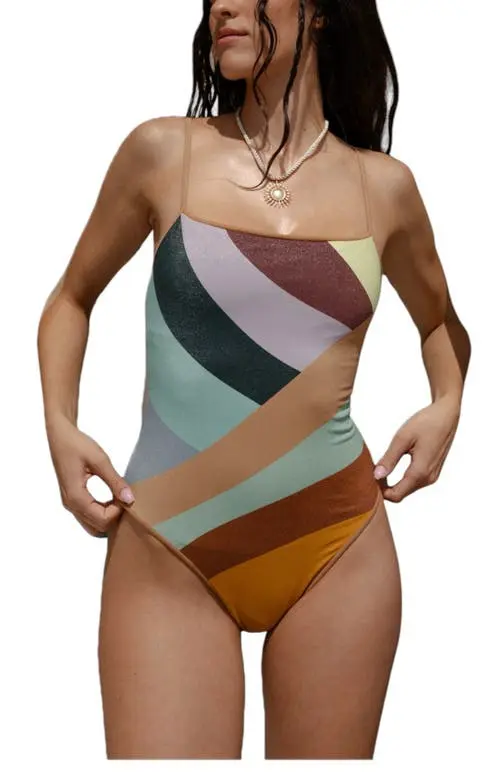 BILIBLOND Floral Print One-piece Swimsuit - Open Miscellaneous
