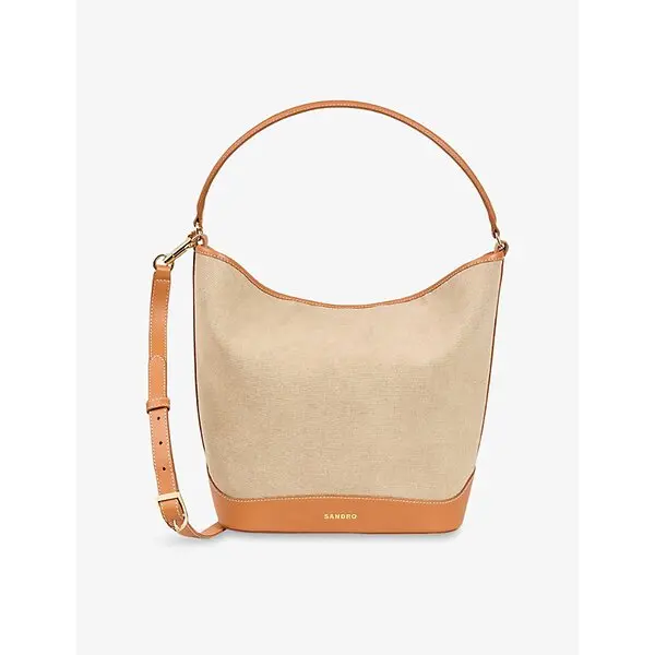 Sandro Canvas Bucket Bag