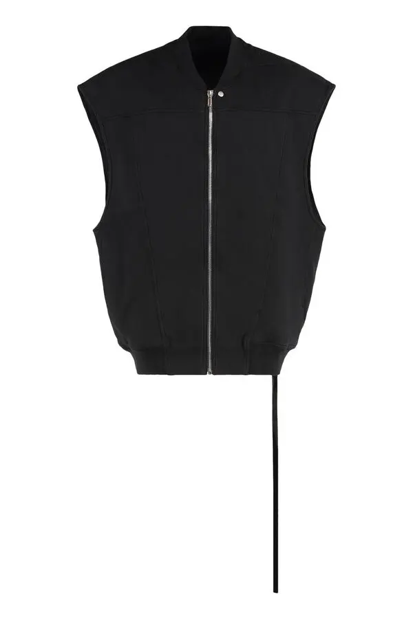 Rick Owens Full Zip Cotton Hoodie - Black
