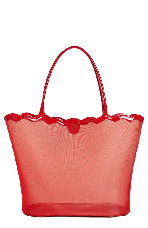 REFORMATION Isabella Tote Bag - Red Mesh