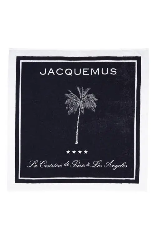 Jacquemus La Serviette Croisière Beach Towel - Palm Tree White / Blue