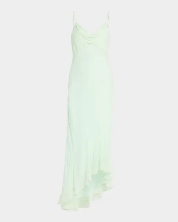 LoveShackFancy Chesley High-low Slip Dress