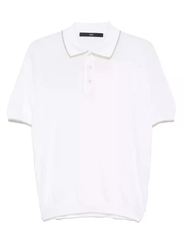 SAPIO Contrasting-trim Polo Shirt - White