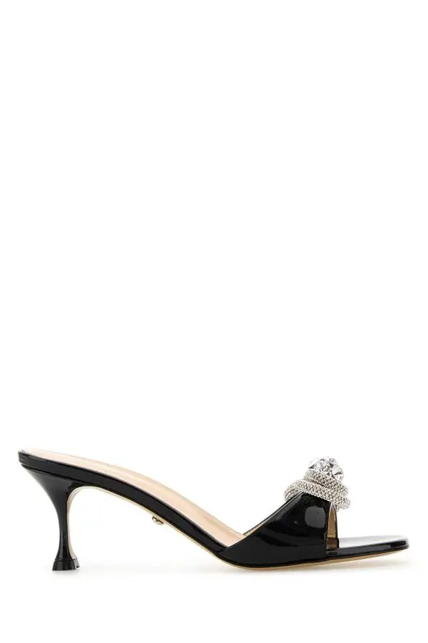 Mach & Mach Double Bow Mules - Black