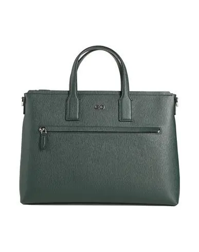FERRAGAMO Leather Computer Bag - Green