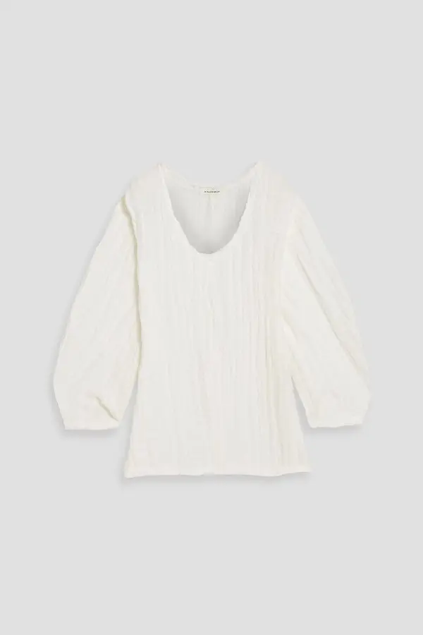 BY MALENE BIRGER Mikala Linen-gauze Top