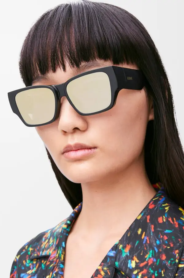 Loewe Square Sunglasses - Black/silver