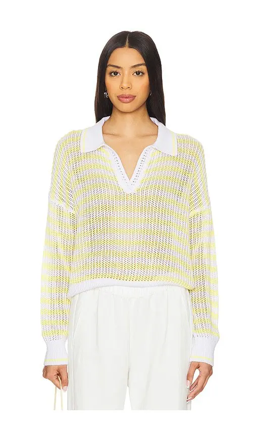 525 Kimberly Striped Tipping Pullover
