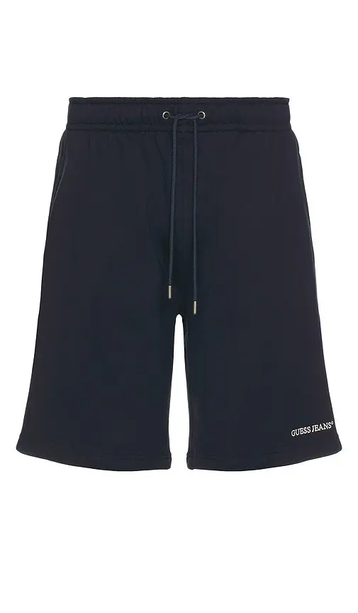 GUESS JEANS Embroidered Terry-lined Shorts