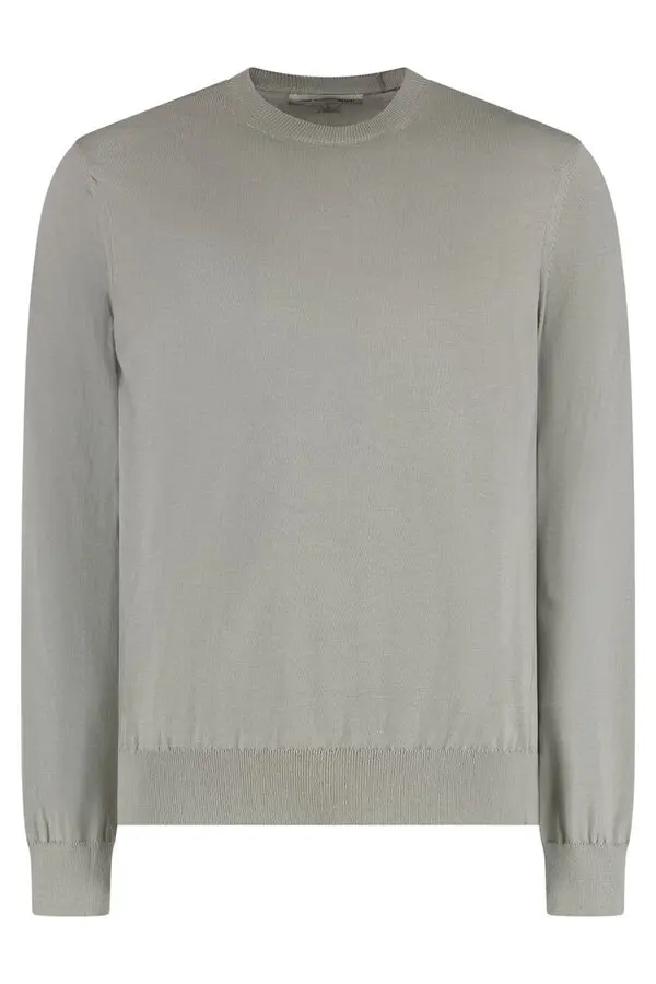 Comme Des Garçons Cotton-blend Crew-neck Sweater - Grey