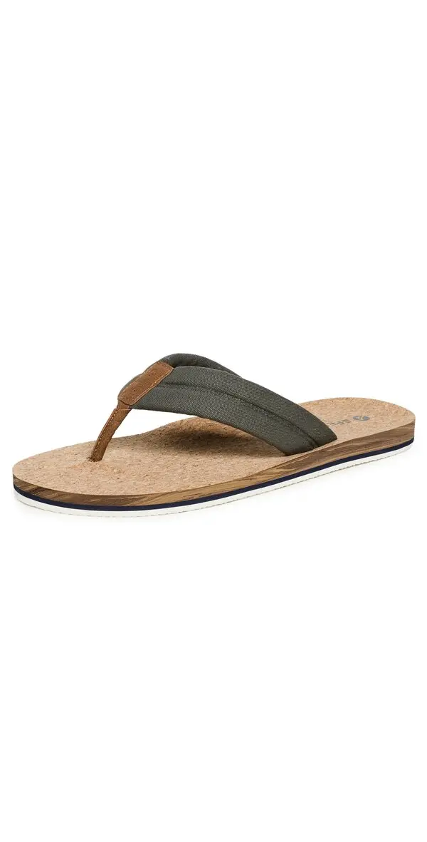 Sperry Porto Sandal - Khaki Textile Canvas Flocked