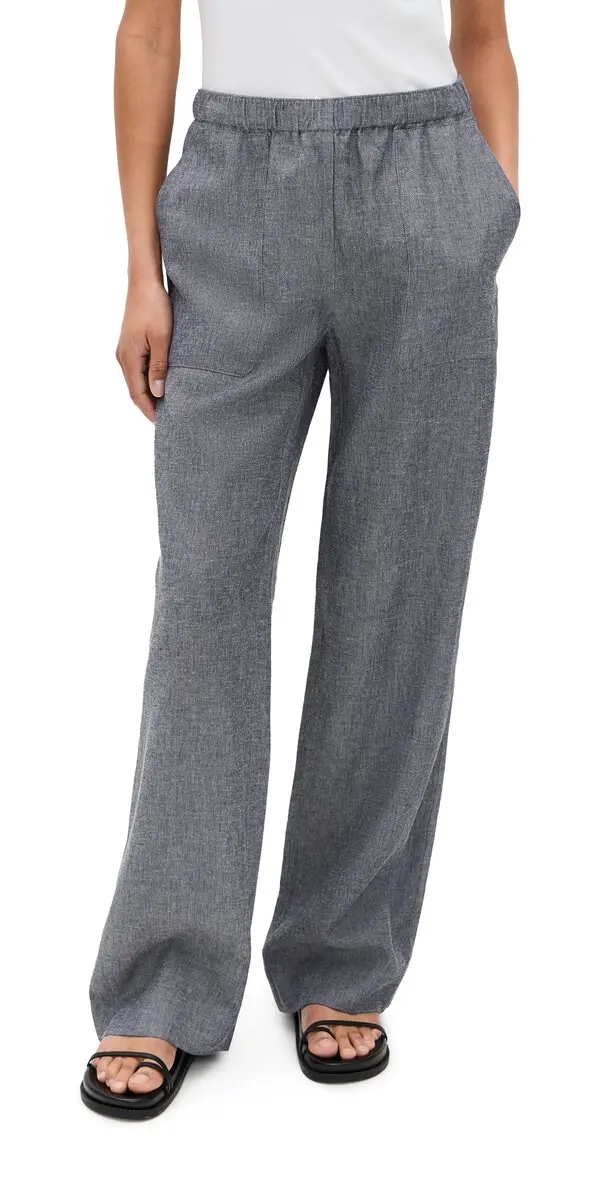 Vince Mid-rise Pull-on Trousers - Mid Indigo