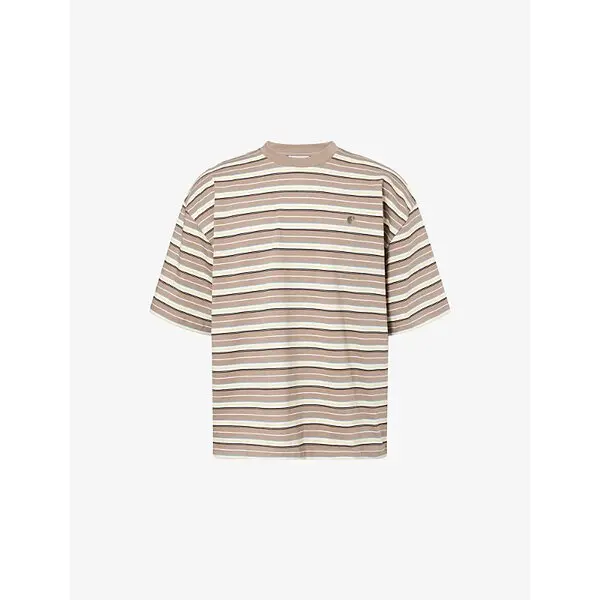 Carhartt Work In Progress Nathan Striped Cotton T-shirt Xxl - Nathan Stripe, Branch