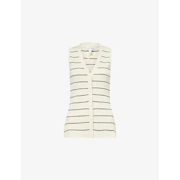 PRETTY LAVISH Ribbed-knit Waistcoat