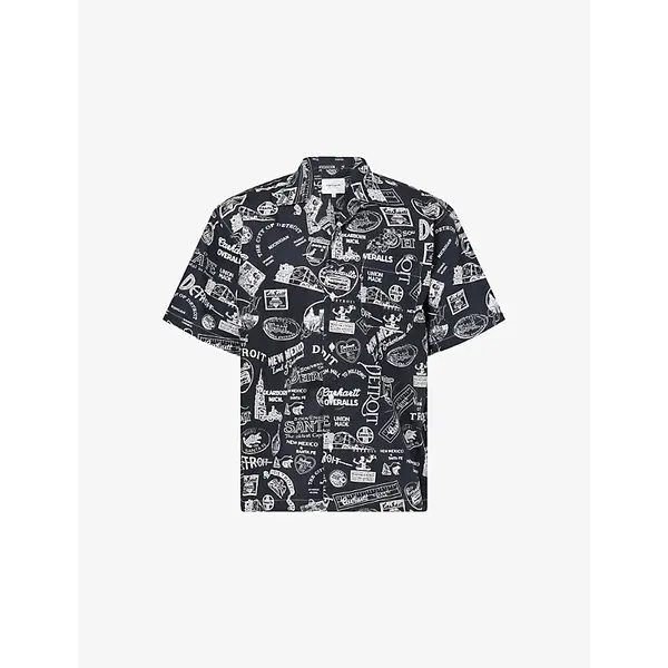 Carhartt Work In Progress Souvenir Boxy-fit Cotton Shirt - Black / Wax