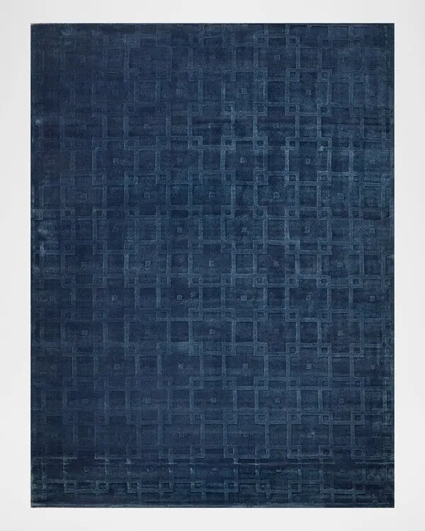 EXQUISITE RUGS Camora Hand-loomed Rug, 6' X 9 - Navy