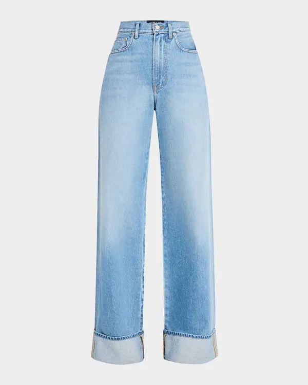 Veronica Beard Taylor High-rise Wide-leg Jeans