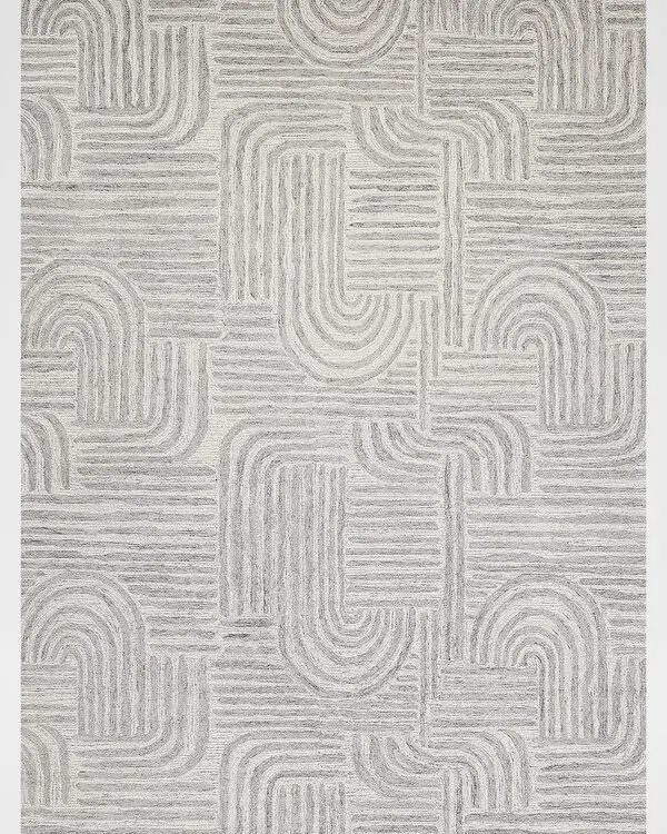 EXQUISITE RUGS Juno Hand-tufted Rug, 6' X 9 - Gray/ivory