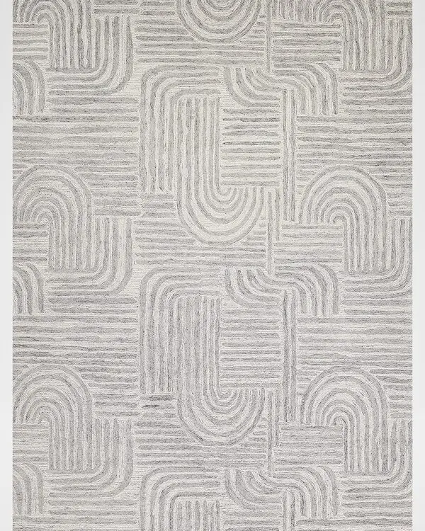 EXQUISITE RUGS Juno Hand-tufted Rug, 5' X 8 - Gray/ivory