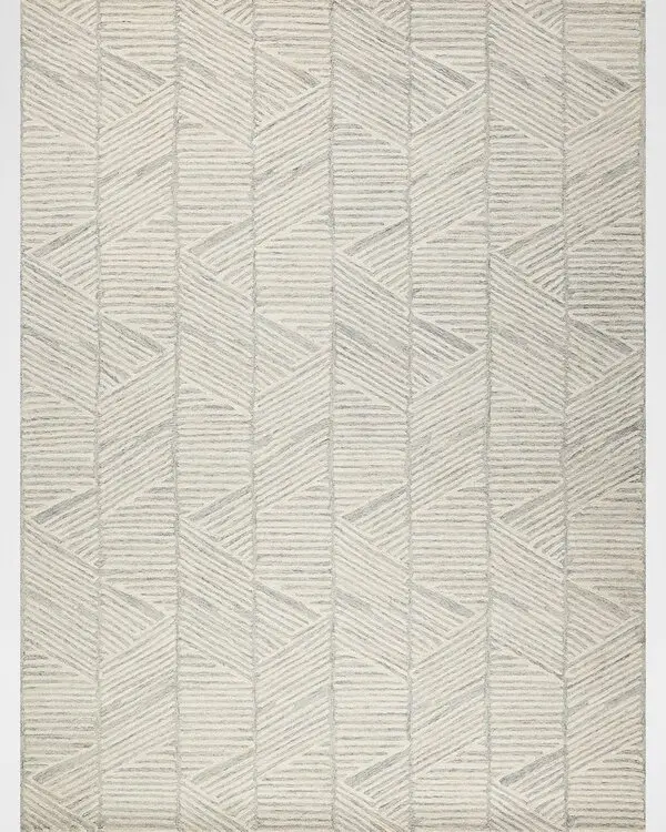 EXQUISITE RUGS Kascata Hand-tufted Rug, 9' X 12 - Silver/ivory