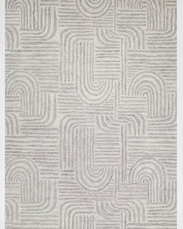 EXQUISITE RUGS Juno Hand-tufted Rug, 9' X 12 - Gray/ivory