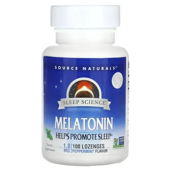 SOURCE NATURALS Melatonin 1mg Peppermint 100 Lozenges