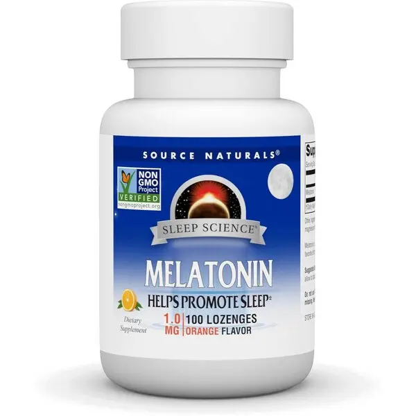 SOURCE NATURALS Sleep Science Melatonin 1mg Orange 100 Lozenges