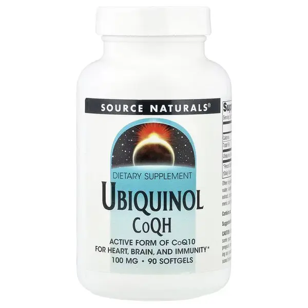 SOURCE NATURALS Ubiquinol Coqh 100mg 60 Softgels