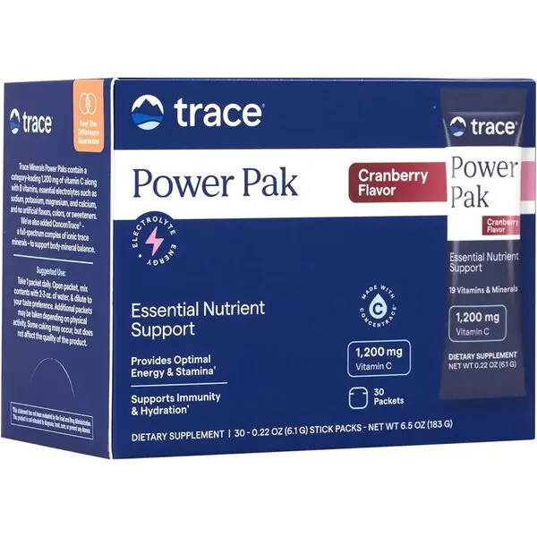 TRACE MINERALS Electrolyte Stamina Power Pak Cranberry 30 Packets