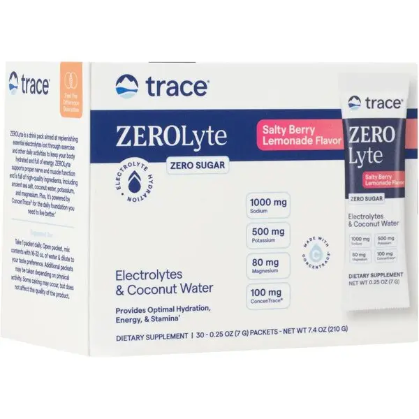 TRACE MINERALS Zerolyte Salty Berry Lemonade 30 Packets